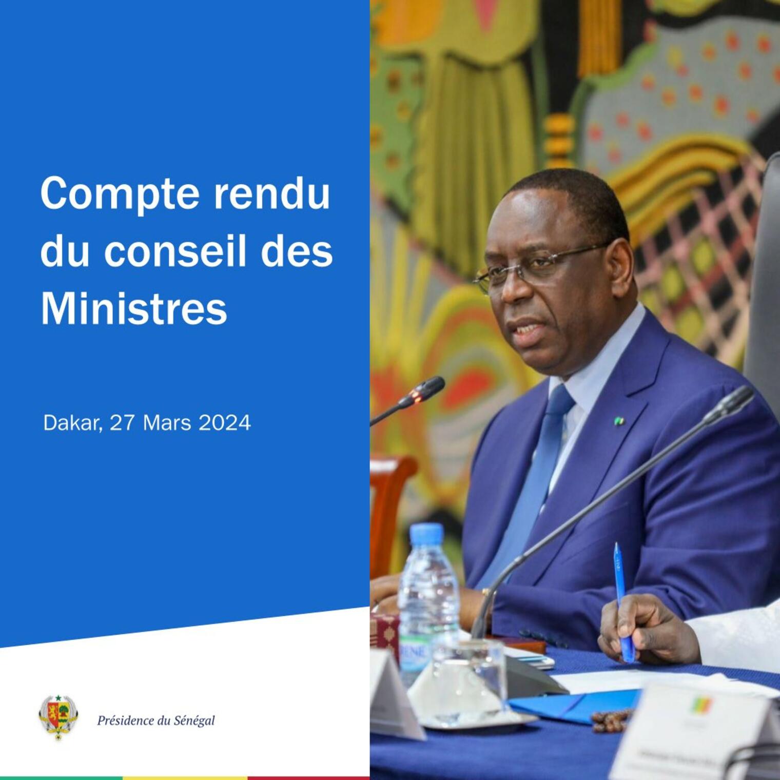 Dernier conseil des ministres de son magistère : Macky SALL donne les ... Dernier conseil des ministres de son magistère : Macky SALL donne les ...